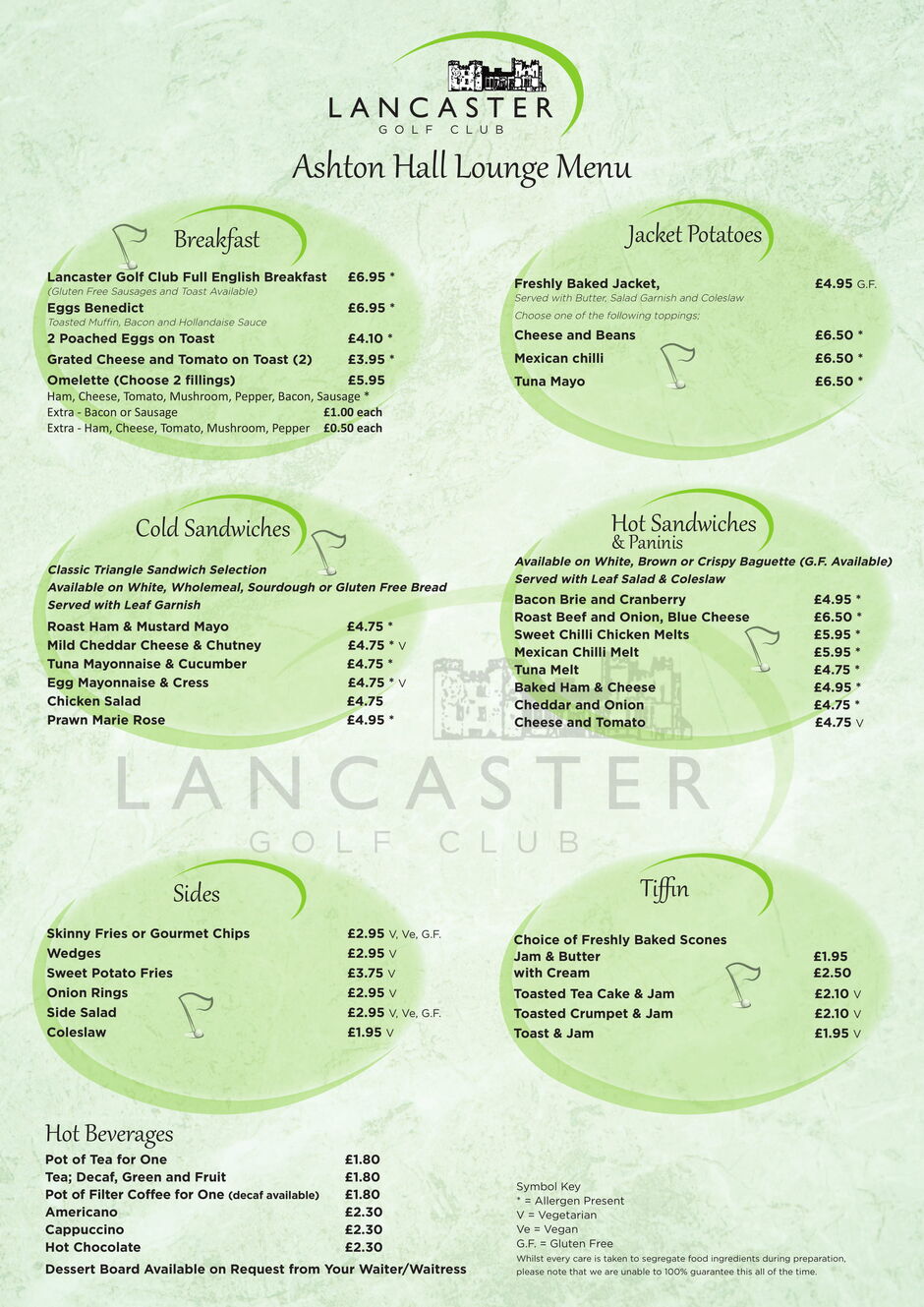 Clubhouse Menu :: Clubhouse Menu at Lancaster Golf Club